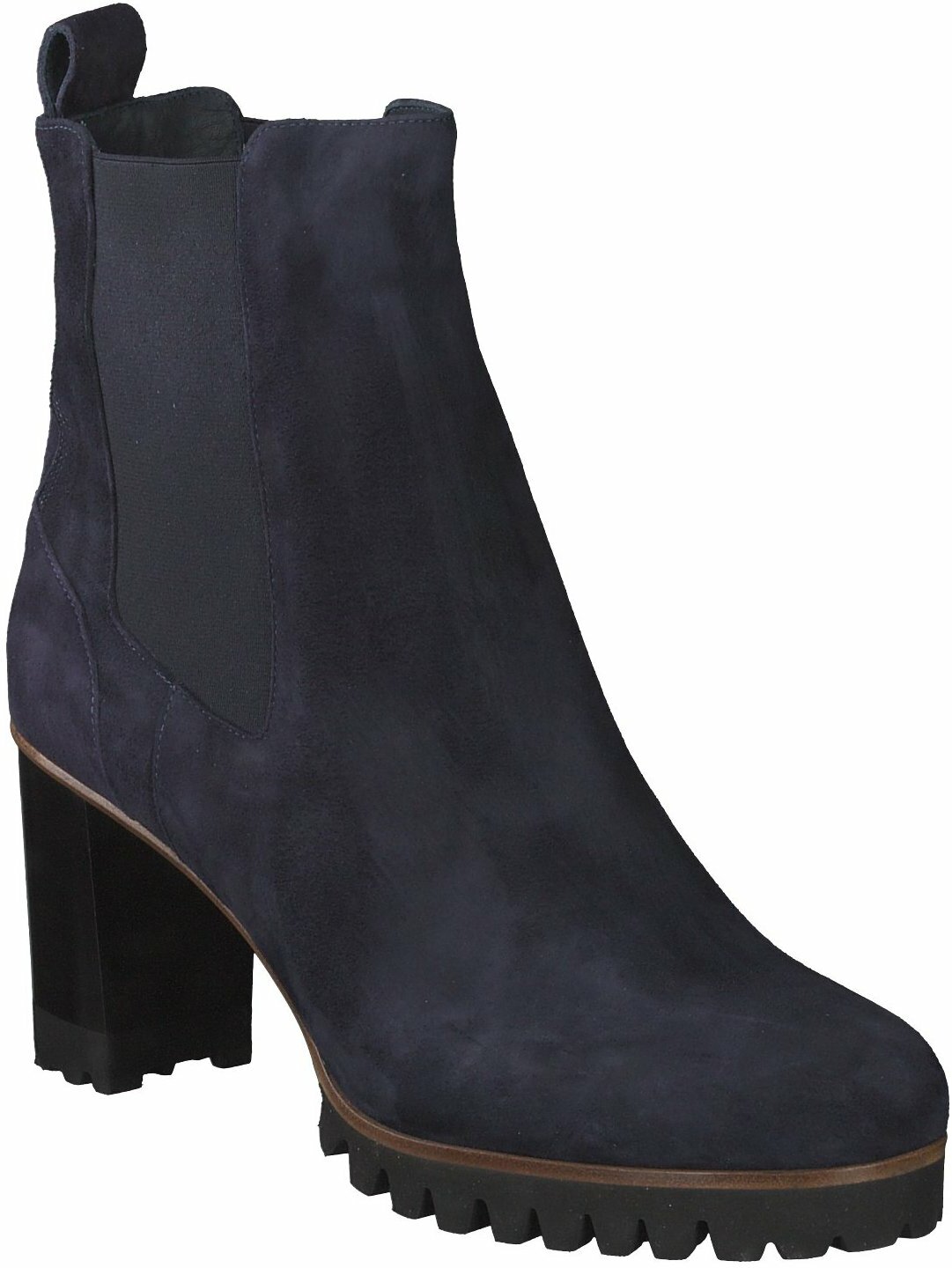 Damen Stiefeletten Blau Leder